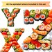 Sushi Clipart Alphabet Letters | Japanese Food PNG Images | Digital ...