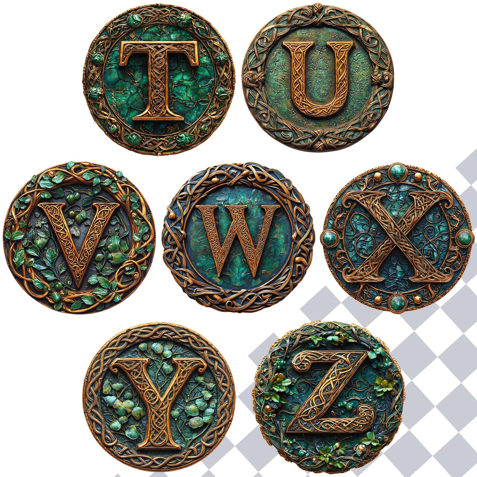 Celtic Alphabet Letters Celtic Knot Clipart PNG Design Images for ...