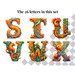 Under the Sea Clipart Alphabet Letters PNG Files for Digital Download ...