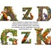 Woodland Animal Clipart Alphabet Letters | Fantasy Forest Themed PNG ...