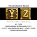 Gold Lettering | Fancy Gold Clipart Alphabet Letters | Decorative ...