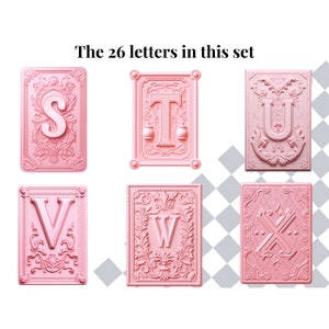 Pastel Pink Clipart Alphabet Letters PNG Files for Digital Download ...