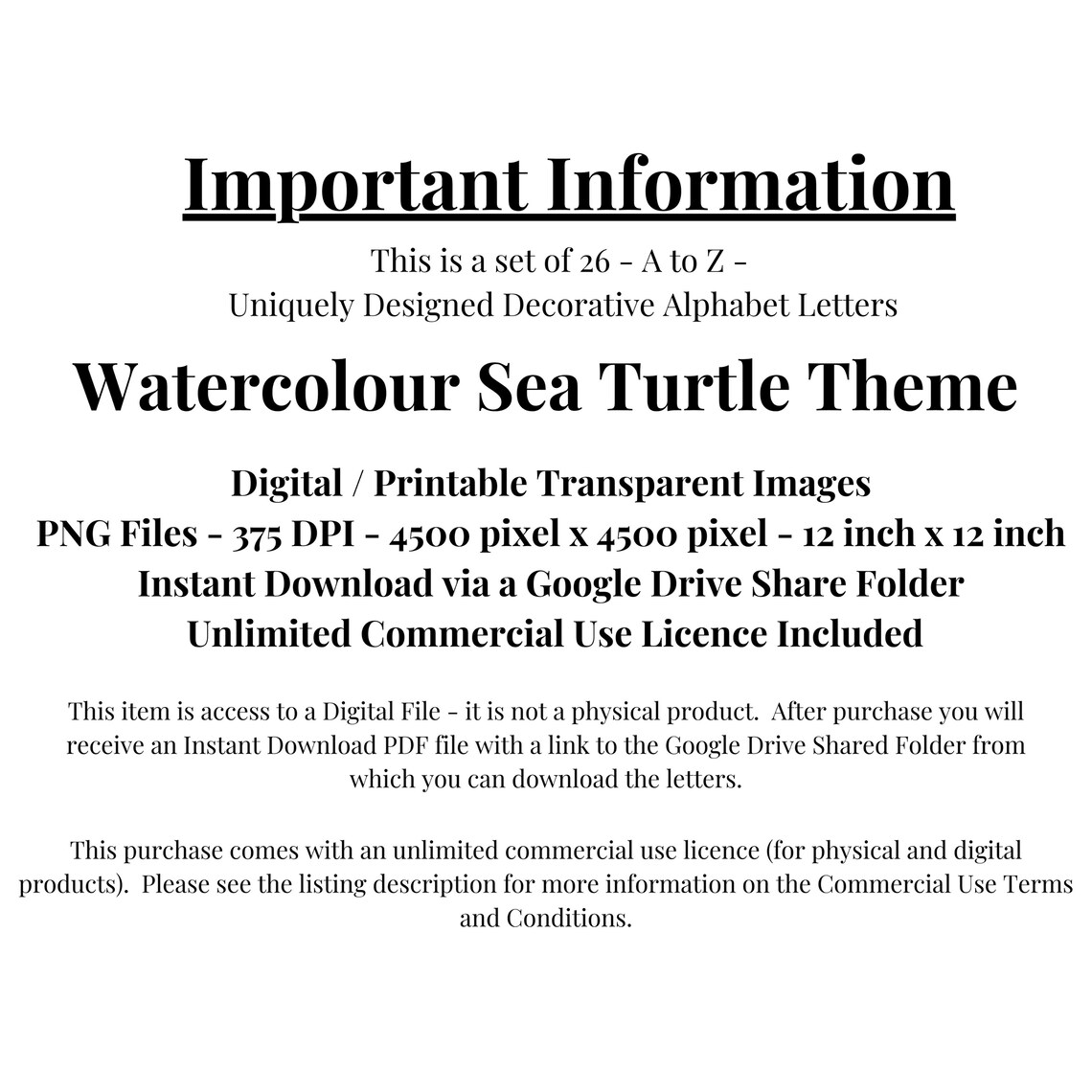 Sea Turtle PNG Watercolor Animals Alphabet Clipart for Under - Etsy ...