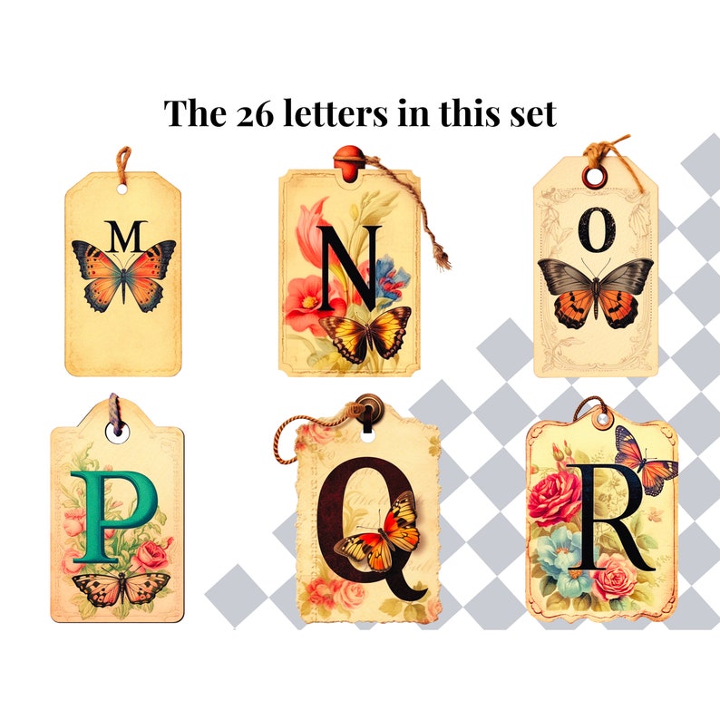 Butterfly Clipart Alphabet Letters PNG Files for Butterflies - Etsy