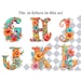 Boho Clipart Alphabet Letters | Colorful Floral Fonts | PNG Flower ...