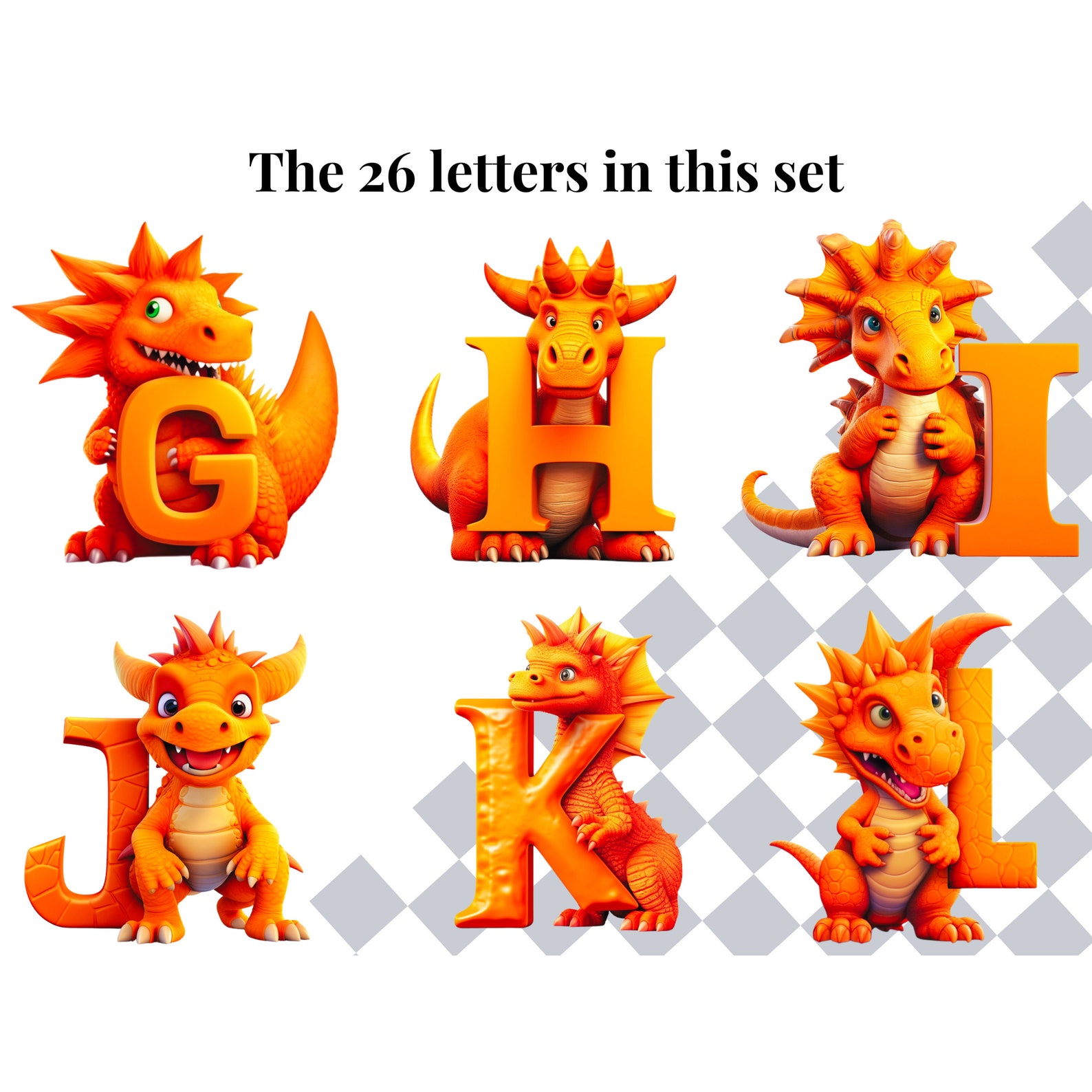 Dinosaurs Clipart Font Bundle for DIY Crafts, Dinosaur Digital Art ...