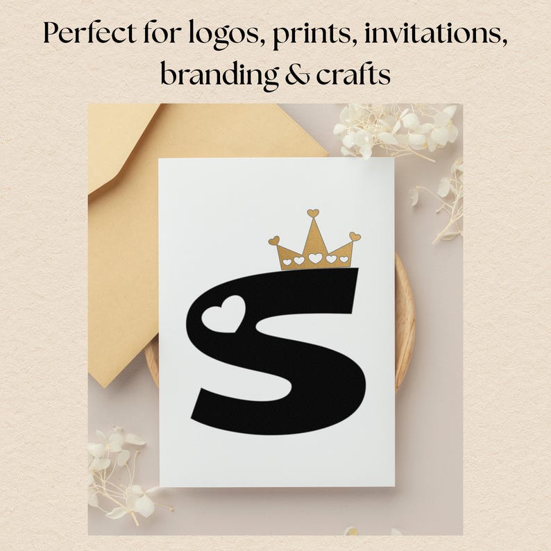 Queen of Hearts Alphabet Letters PNG Set | Crowned Heart Font A–Z ...