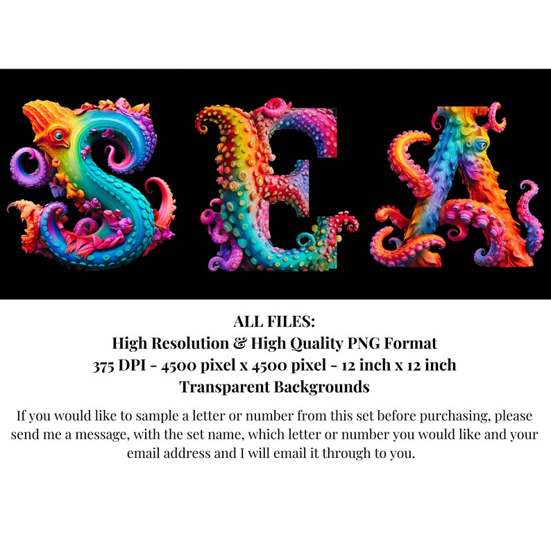 Octopus Printable Alphabet Letters and Numbers for Under the Sea ...