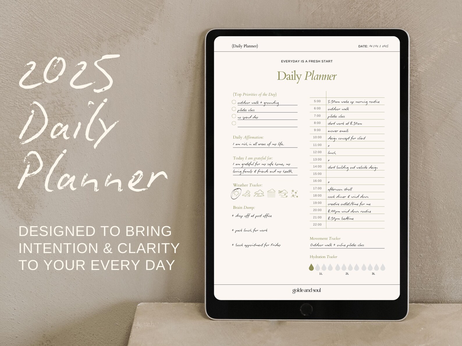 2025/2026 Daily Planner Canva Template: A4 Printable Journal (PDF ...