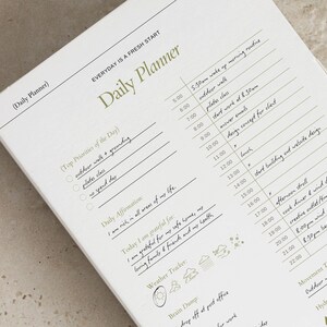 A4 Daily Planner Template: Printable Journal & Habit Tracker (canva ...