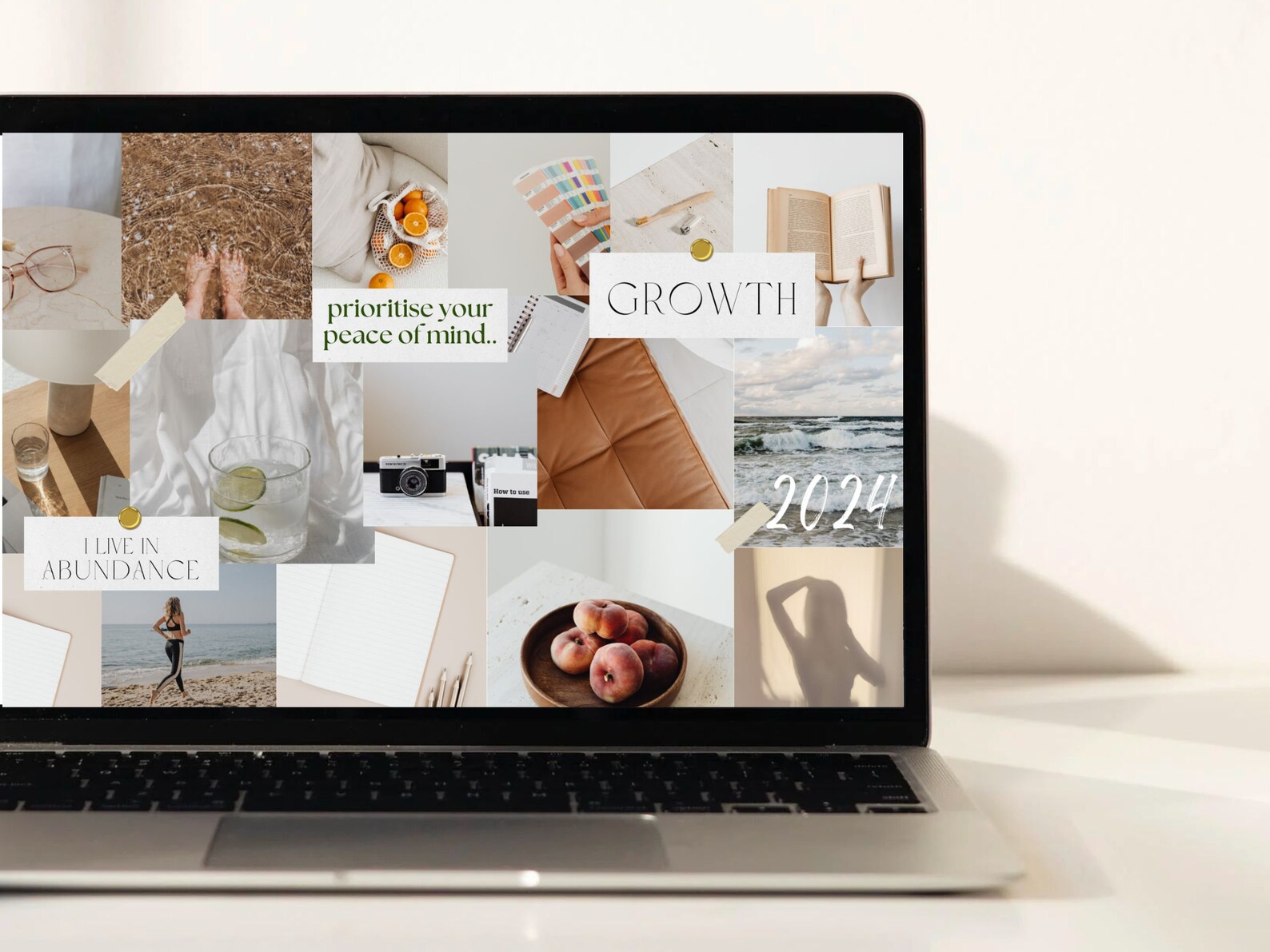 2024 Digital Vision Board Canva Template Vision Board Template, Vision ...