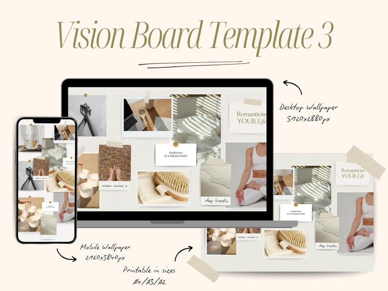 2026 Vision Board Planning Kit Goal Planning Activities Iphone