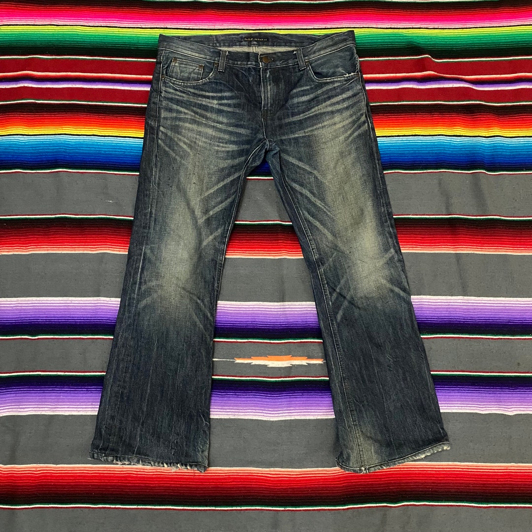 Vintage Nudie Jeans Japanese Flare Denim 37x29.5 - Etsy