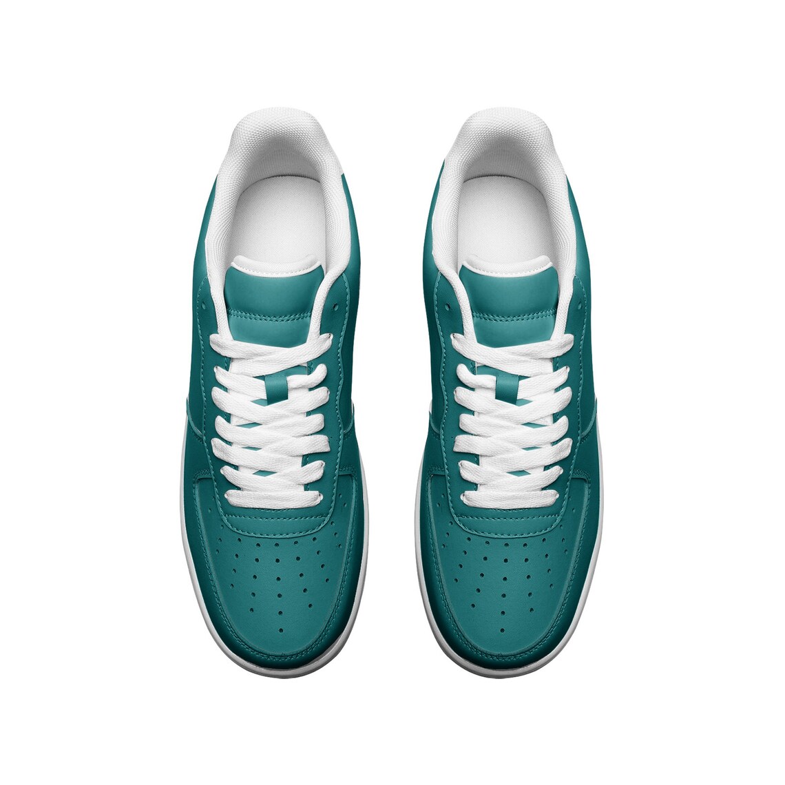 Teal Shoes, Leather Sneakers, Teal Sneakers, Teal Footwear, Unisex ...