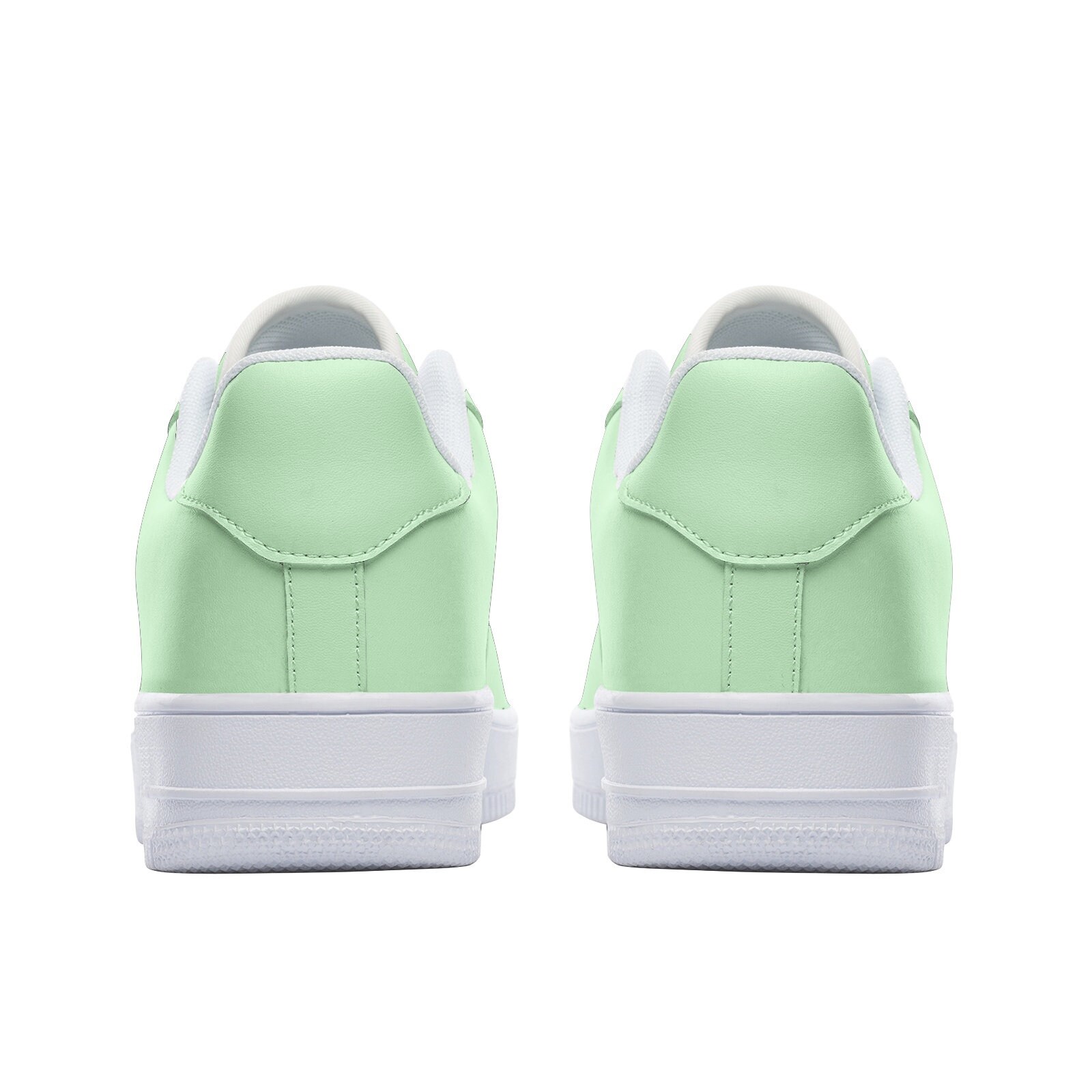 Mint Green Shoes, Leather Sneakers, Neon Pastel Green Sneakers, Green ...