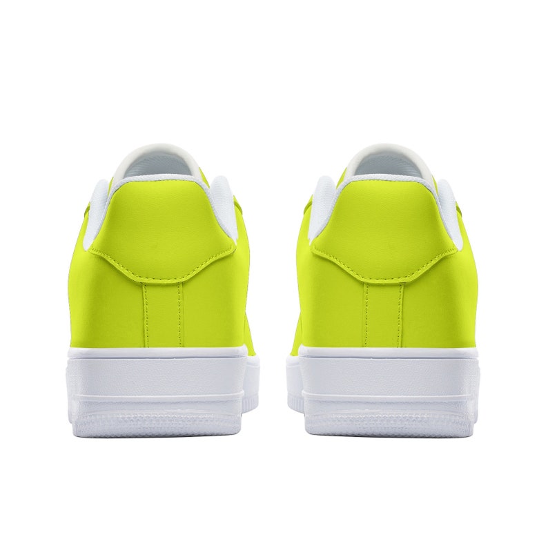 Neon Yellow Shoes, Leather Sneakers, Yellow Sneakers, Yellow Footwear ...