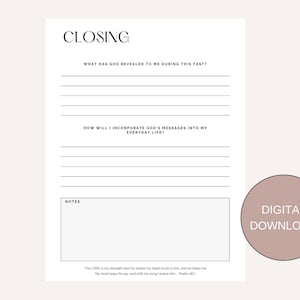Spiritual Fast Planner Template, Christian Fasting Planner Template ...