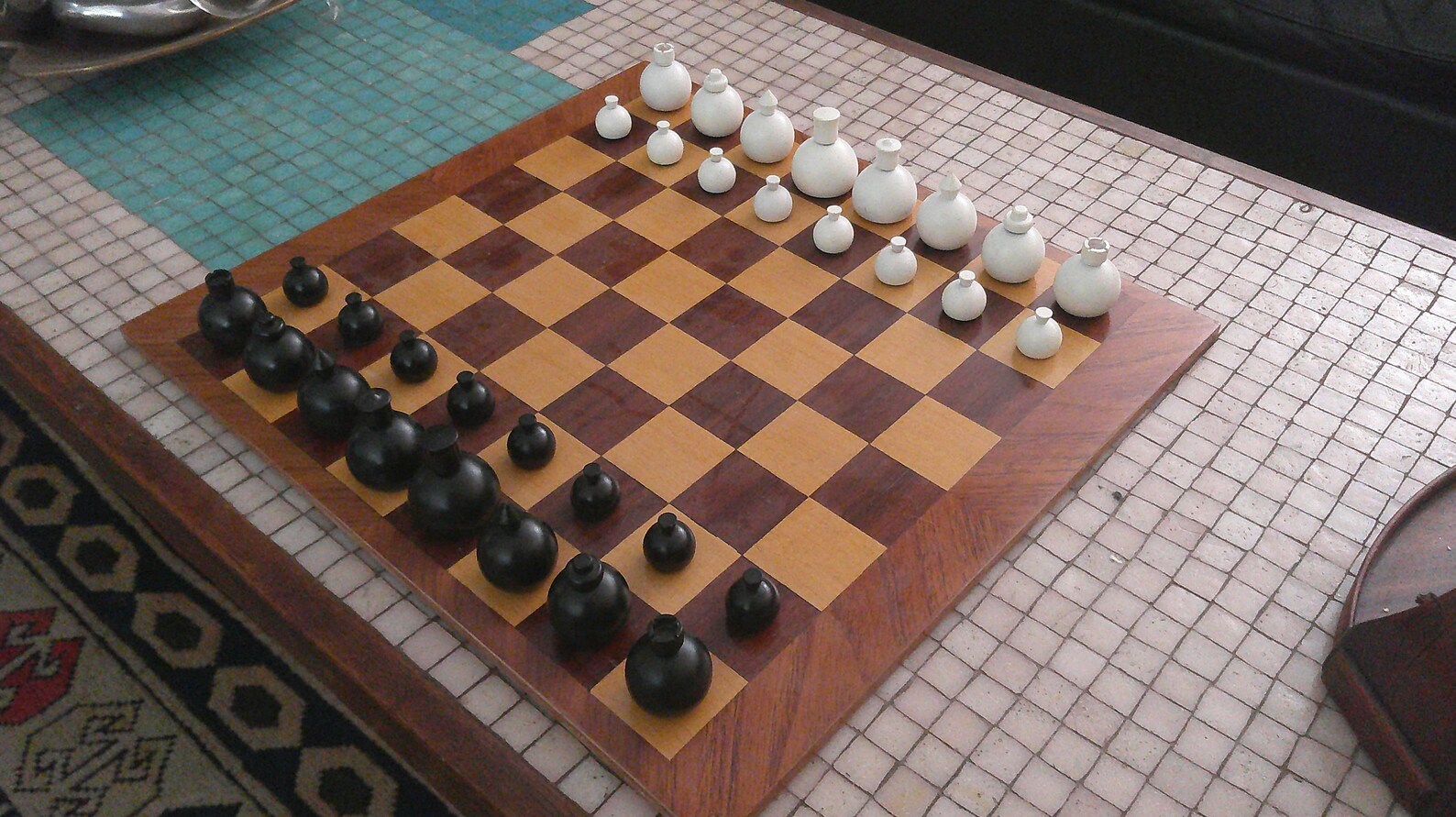 Vintage Mid Century Abstract Chess Set & Board - Etsy