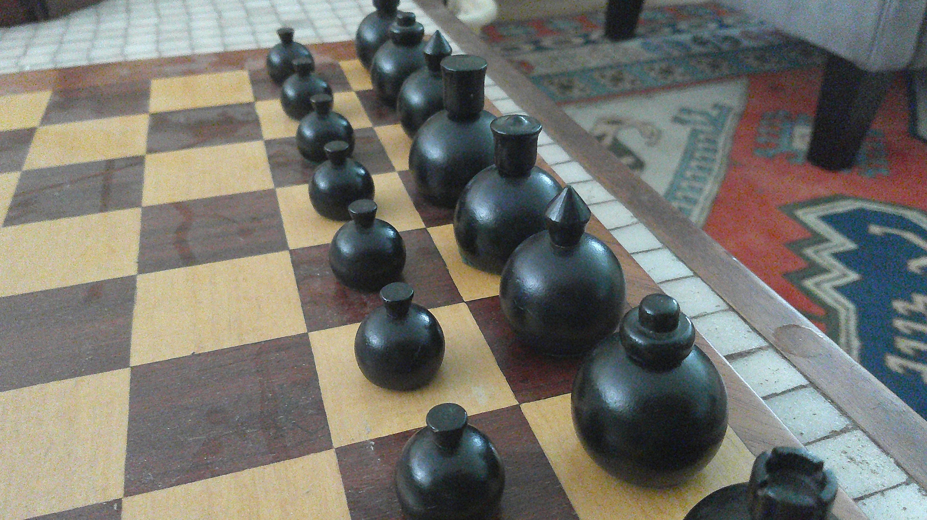 Vintage Mid Century Abstract Chess Set & Board - Etsy