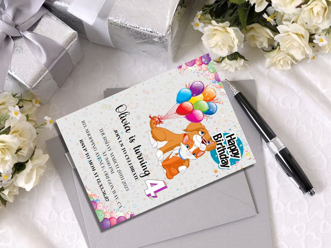 Kids Birthday Invitation Template Printable, Kids Birthday Invitation ...
