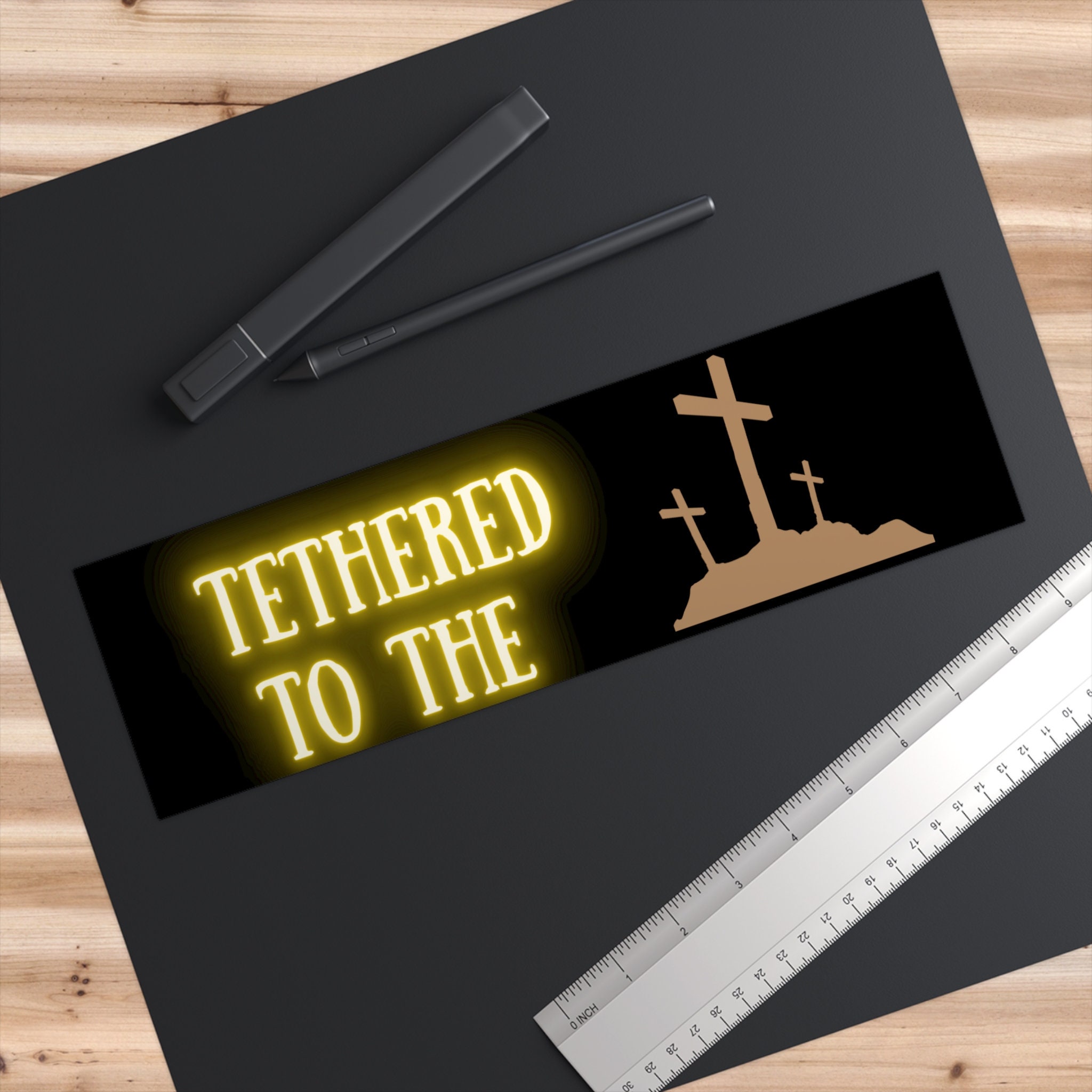 Tethered to the Cross Bumper Sticker Cross Sticker Christian - Etsy