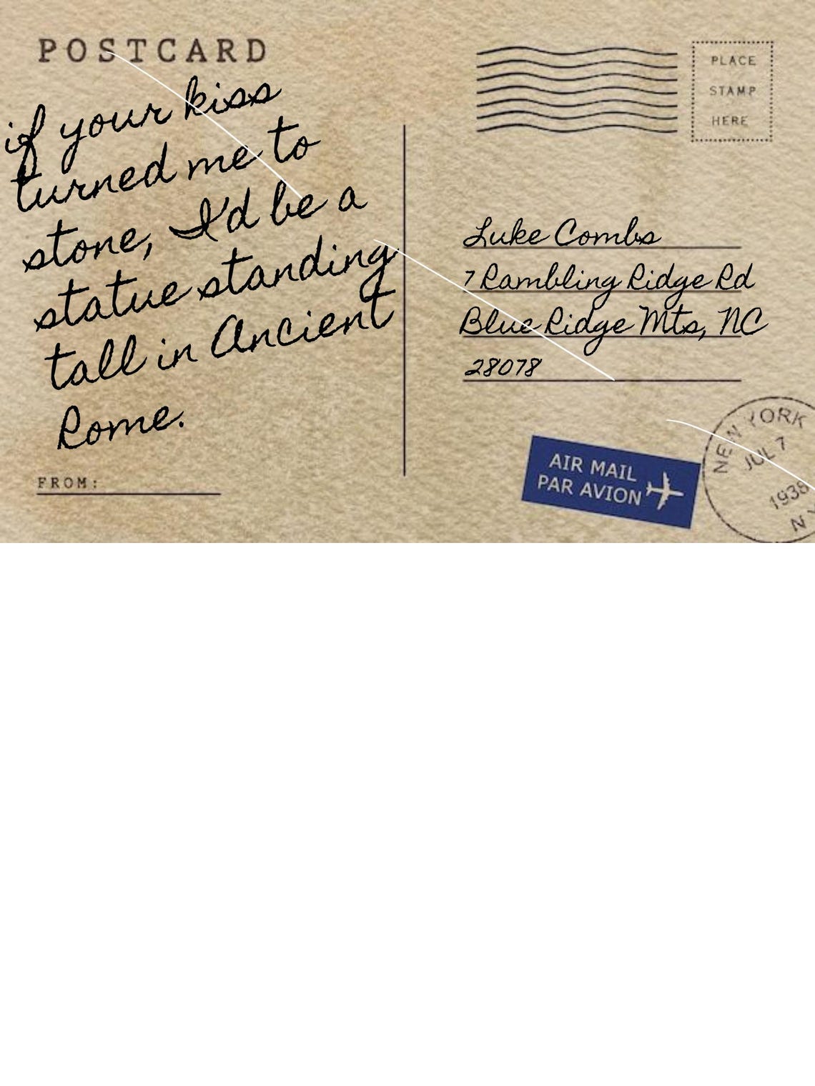 Postcard Luke Combs, Noah Kahan, Hozier || Set of 3 Digital Prints ...