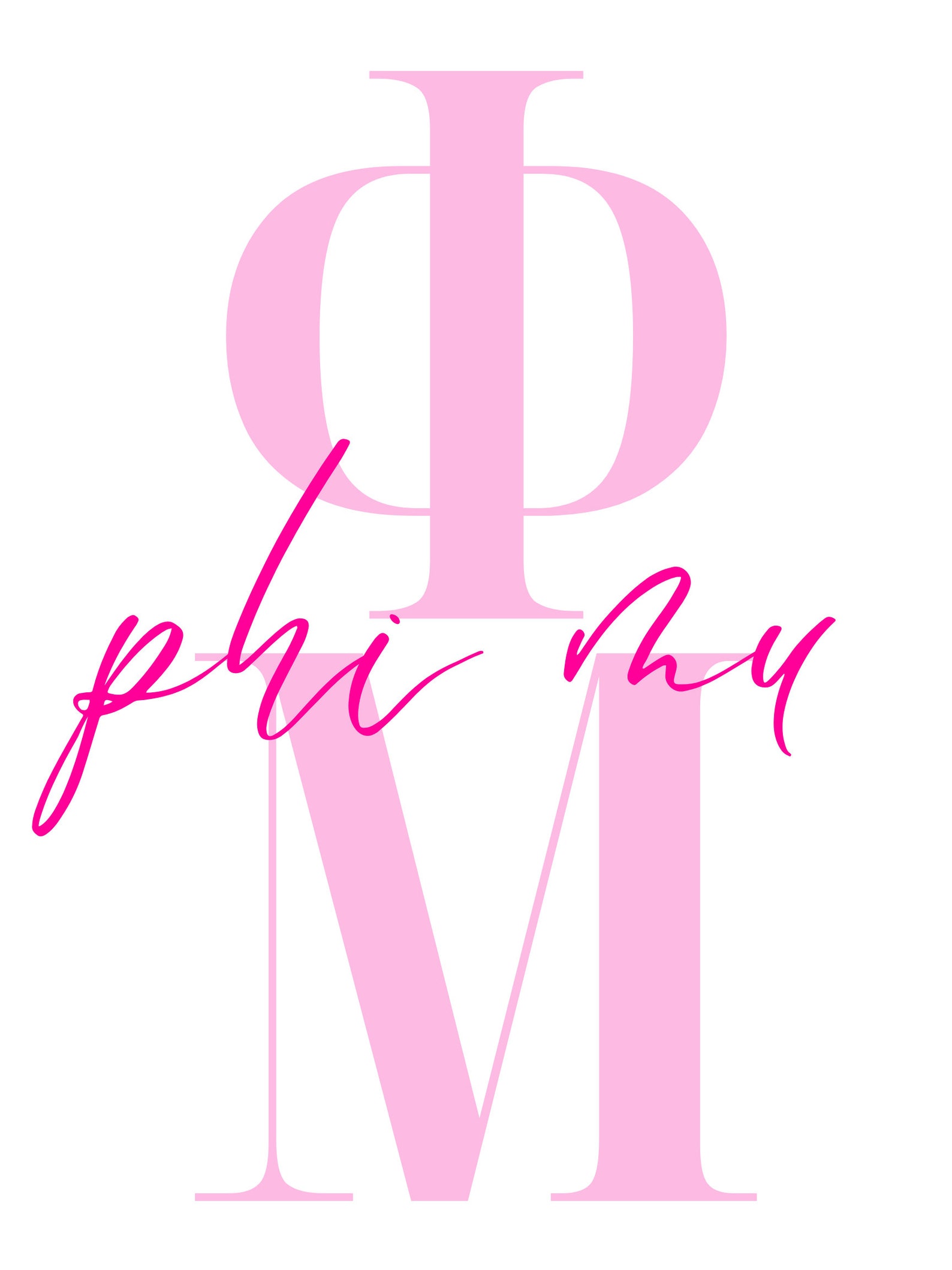Set of 3 Phi Mu Sorority Prints, Sorority, Big Little, White and Pink ...