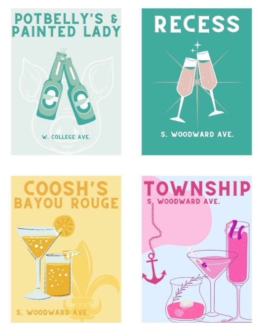 Florida State University Bars Prints FSU Clubs Recess - Etsy