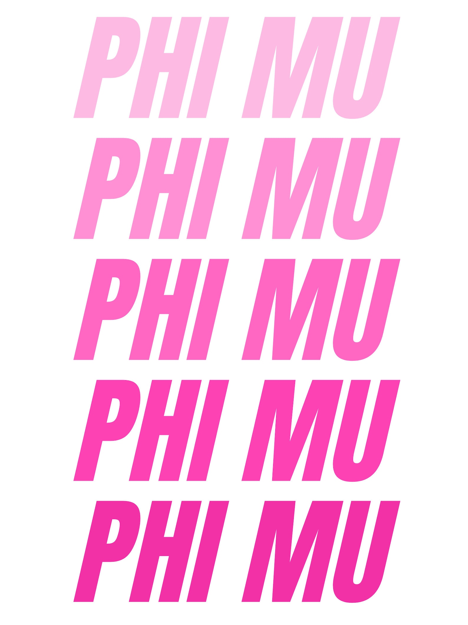 Set of 3 Phi Mu Sorority Prints, Sorority, Big Little, White and Pink ...
