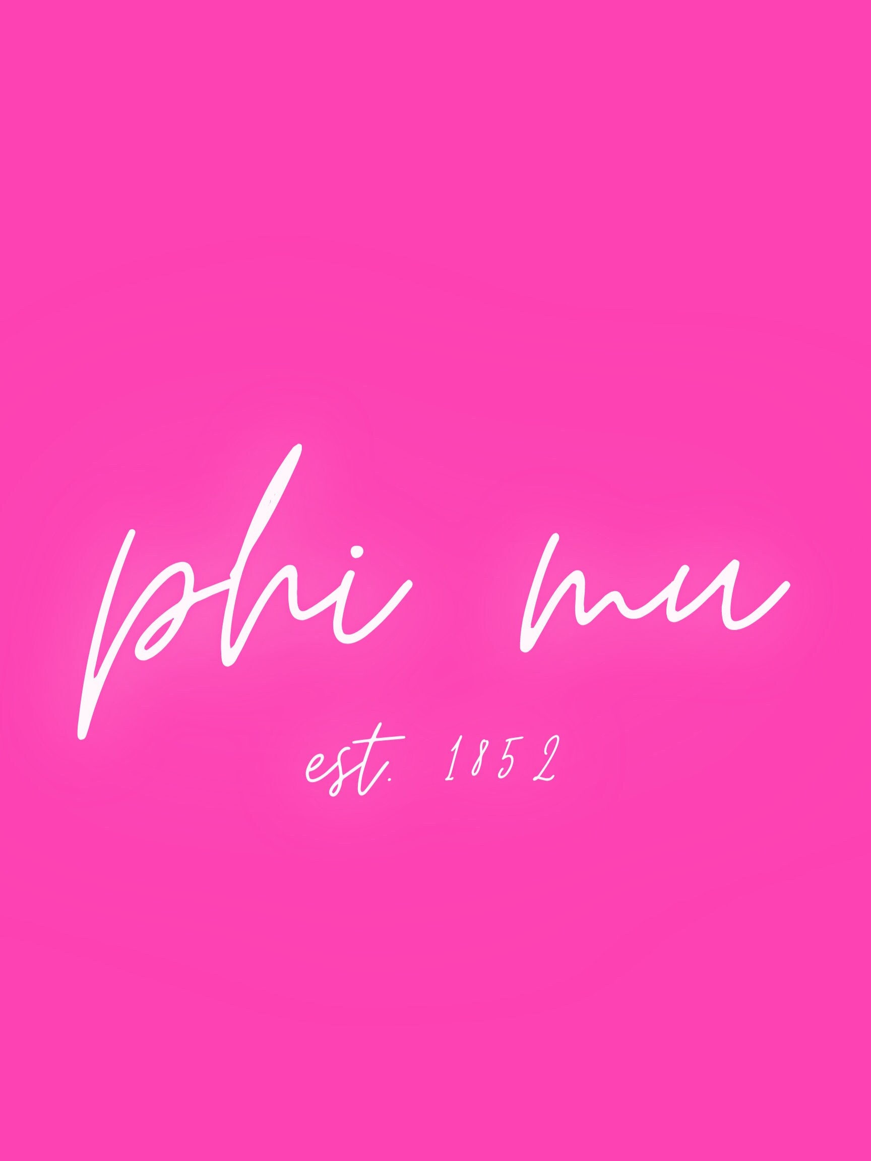 Phi Mu Sorority Neon Print Set, Hot Pink Dorm Decor (digital Download ...