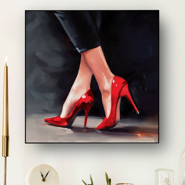 Red High Heels - Etsy