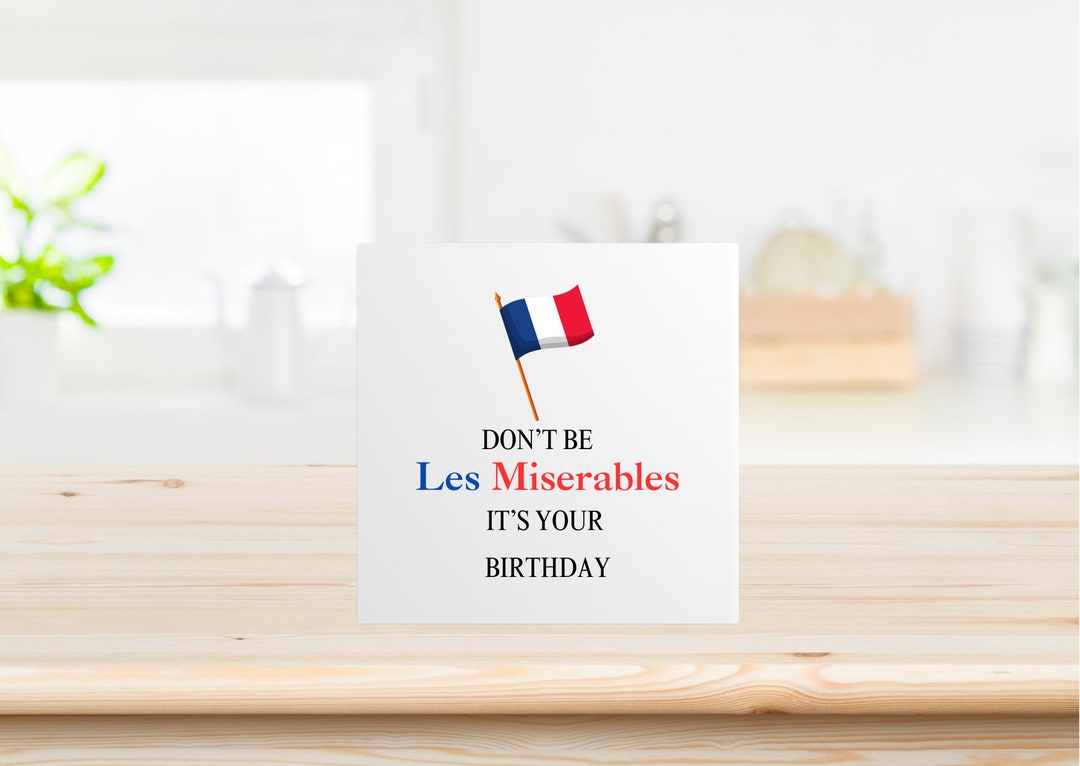 Les Miserables Inspired Birthday Card / Les Mis / Theatre / Musical ...