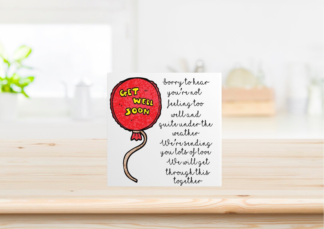 Get Well Soon Card, Get Well Soon Poem, Thinking of You Card, Get Well ...