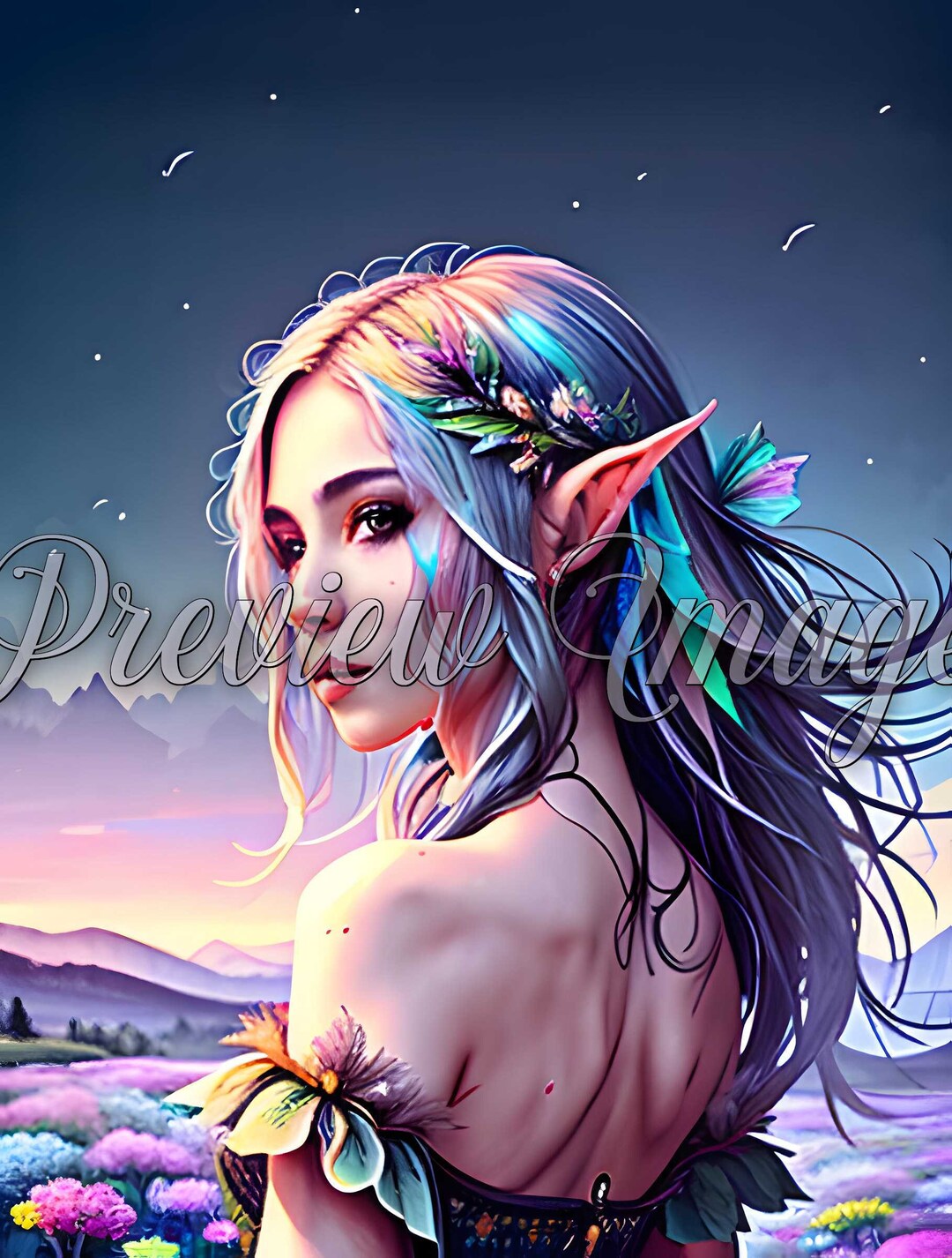 Mystic Enchantment Rainbow Rhapsody Pixie Digital Download - Etsy