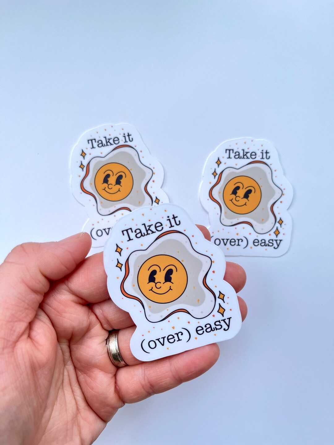 Take It (over) Easy Sticker | Smiley Eggs, Lazy Days, Sunny Days - Etsy