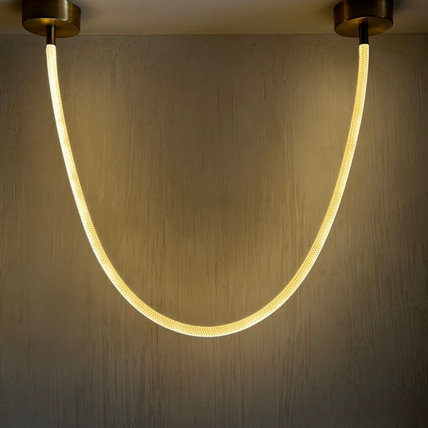 Rope Pendant Light - Etsy