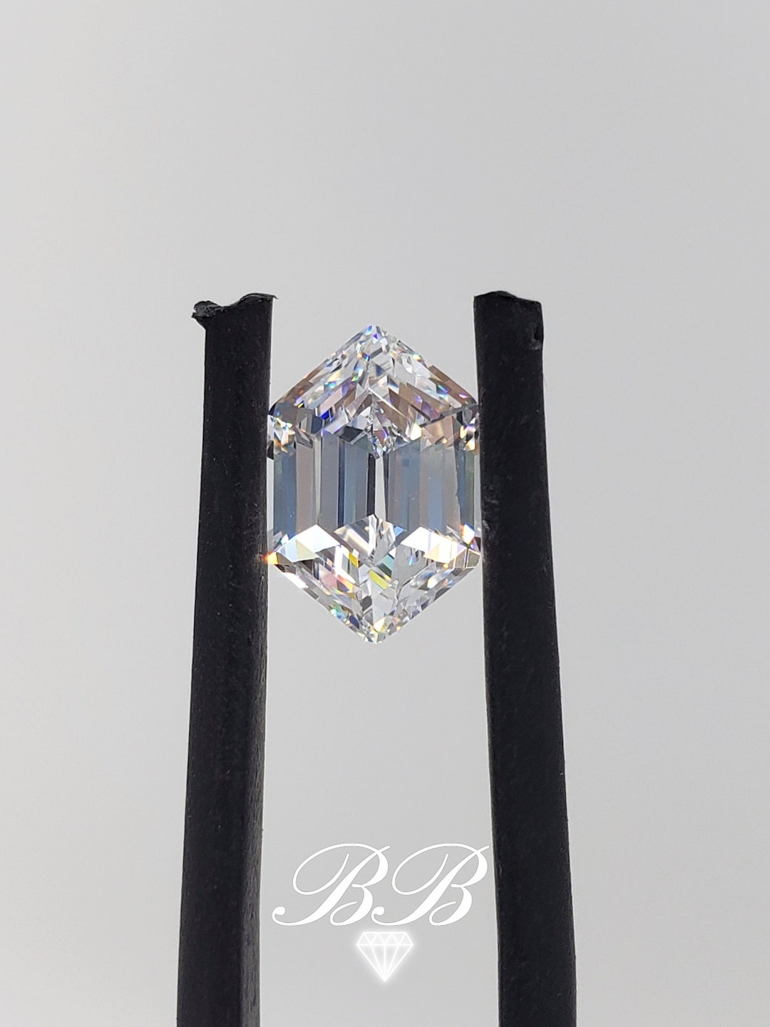 9x6mm White Colorless Elongated Hexagon Cut, 5A Cubic Zirconia, Loose ...