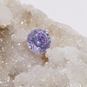 8mm Light Purple Portuguese Round Cut 5A Cubic Zirconia, Loose Gemstone ...