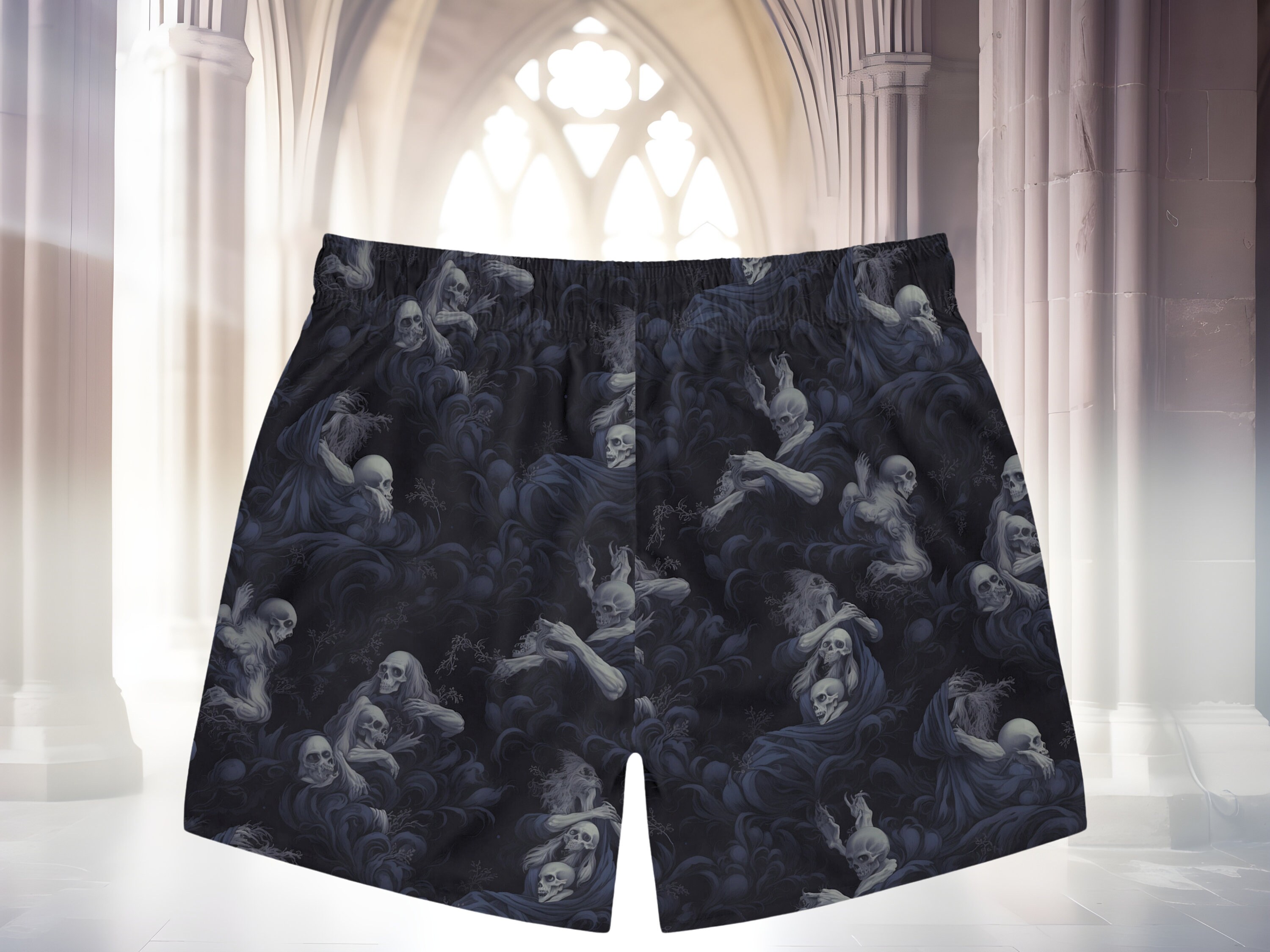 Gothic Ghostly Swimwear, Skeleton Embrace, Dark Underworld Design ...