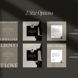 Dark Coach Instagram Canva Template | Service-based Businesses ...