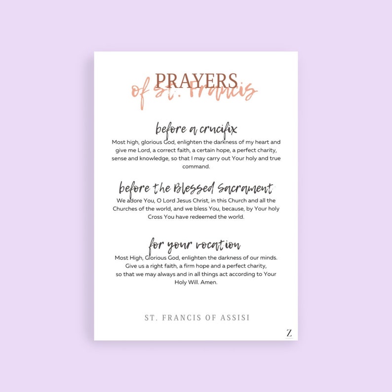St. Francis of Assisi Prayer and Quote Cards: Catholic Saint ...