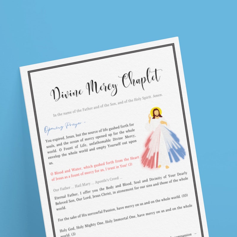 Divine Mercy Prayer - Etsy