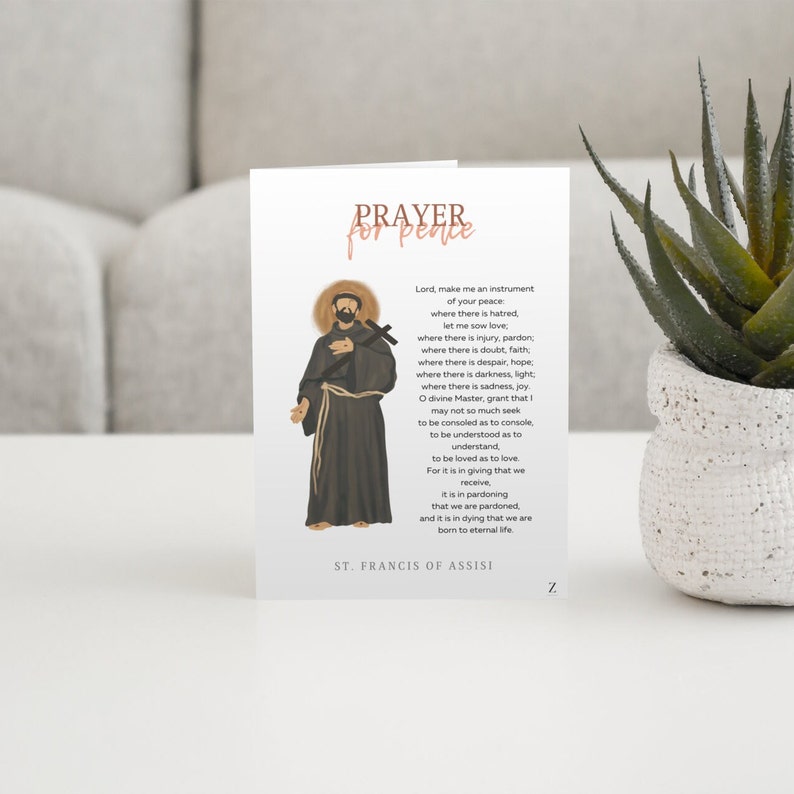 St. Francis of Assisi Prayer and Quote Cards: Catholic Saint ...