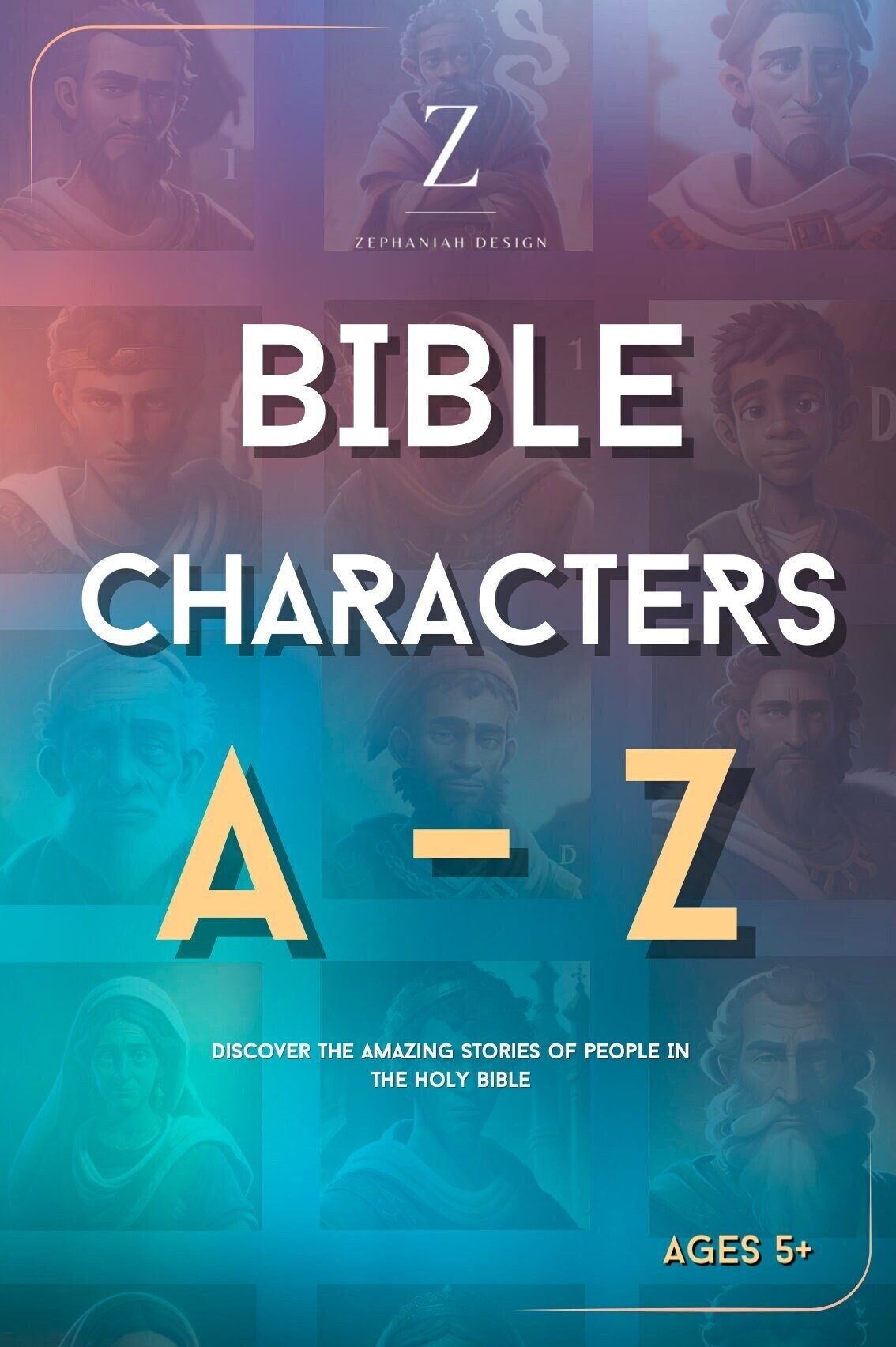 Kids Bible Character Picture Book | PDF Printing Download - Etsy