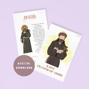 St. Francis of Assisi Prayer and Quote Cards: Catholic Saint ...