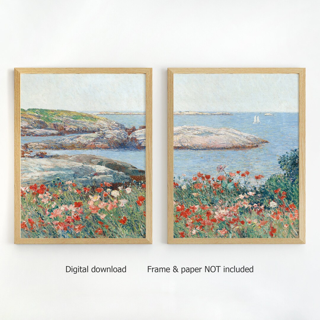 Vintage Flowers Print, Landscape Print, Wildflower Print, Lale ...