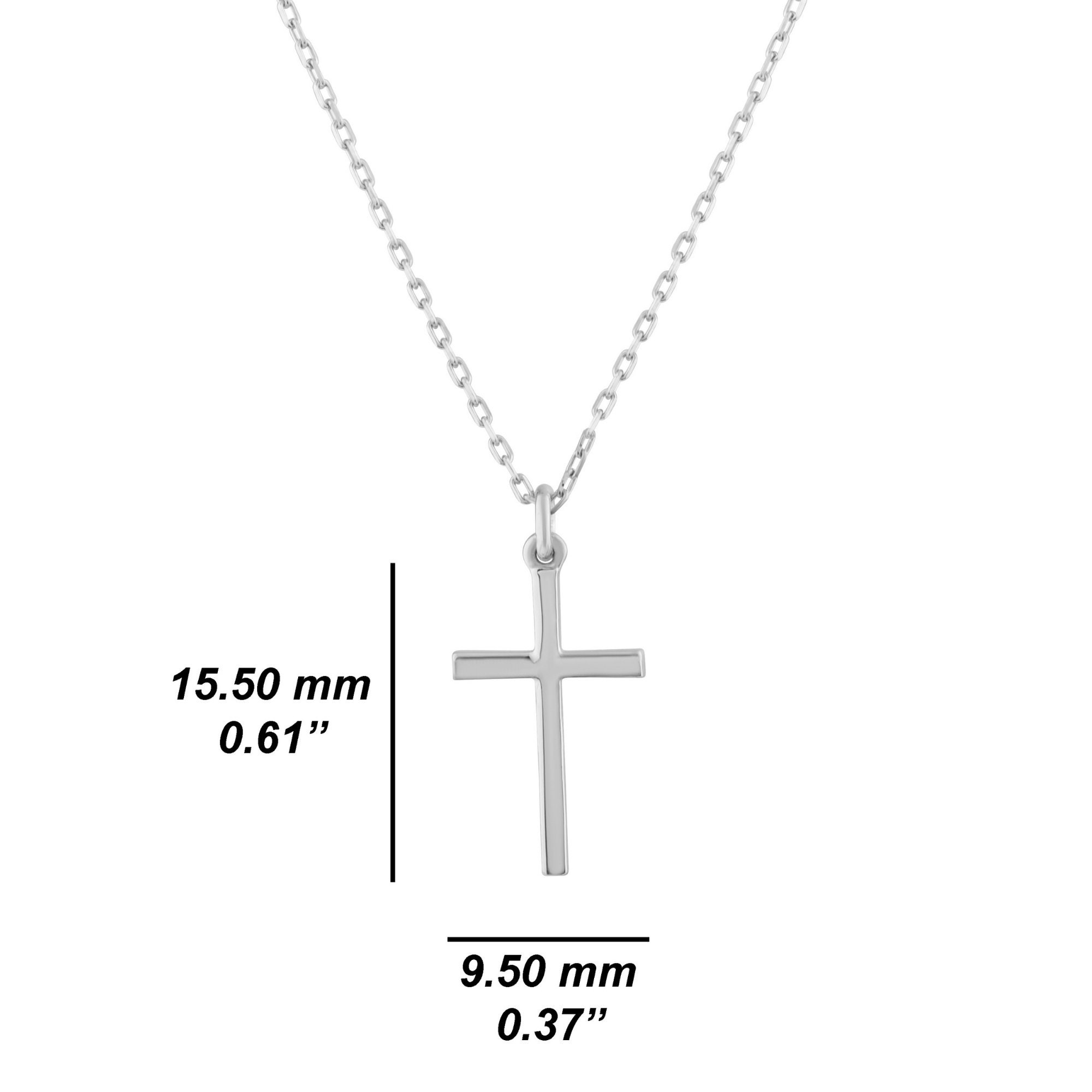 14K Solid Gold Small Cross Necklace 14K Solid Gold Tiny Cross Pendant ...