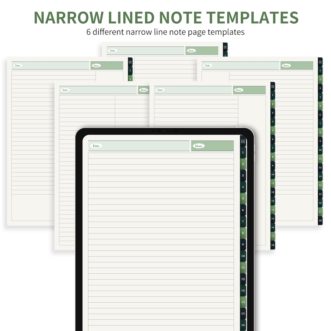 Digital Cornell Notebook: 20-pack, Goodnotes & Notability Template ...