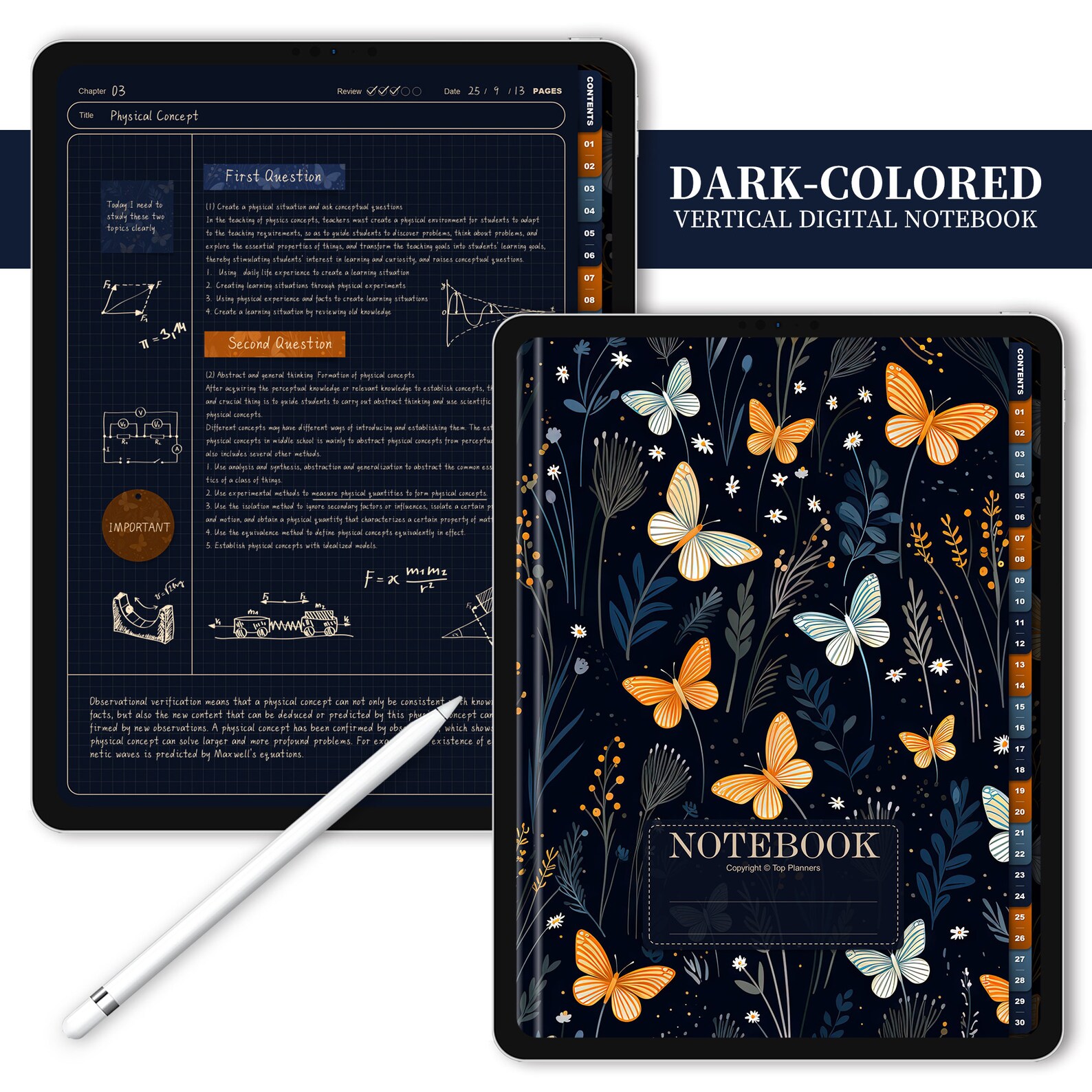 Butterfly Flower Digital Notebook: Goodnotes & Notability Template - Etsy