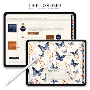 Butterfly Flower Digital Notebook: Goodnotes & Notability Template - Etsy